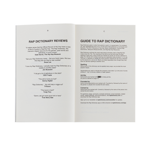 Rap Dictionary - DailyRapFacts Store
