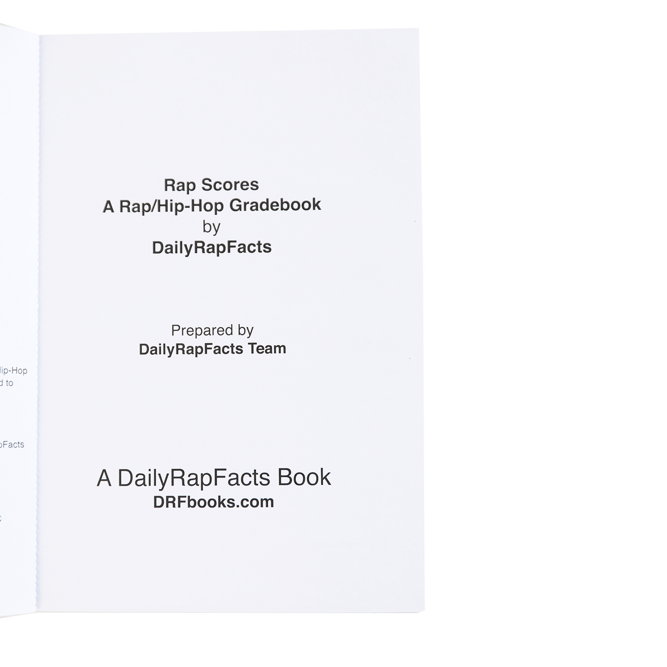 Rap Scores: A Rap/Hip-Hop Gradebook | DailyRapFacts Store
